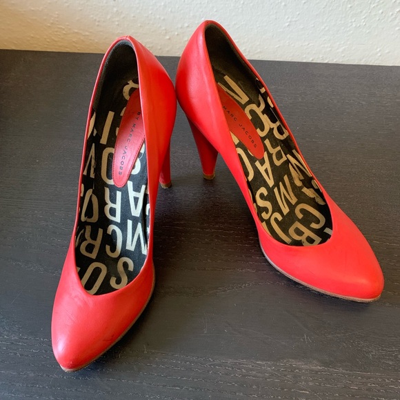 Marc By Marc Jacobs | Shoes | Marc By Marc Jacobs Red Leather Pumps ...